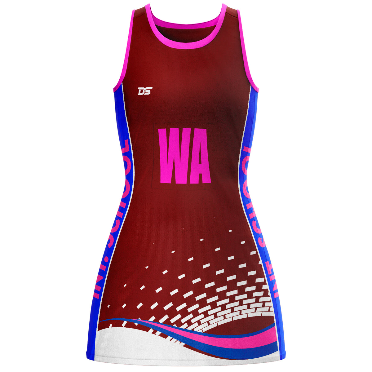Custom Netball Dress - Design 24 – Dawson / ME Sports Supplies